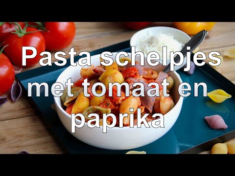 Pasta schelpjes met tomaat en paprika recept | Eetman